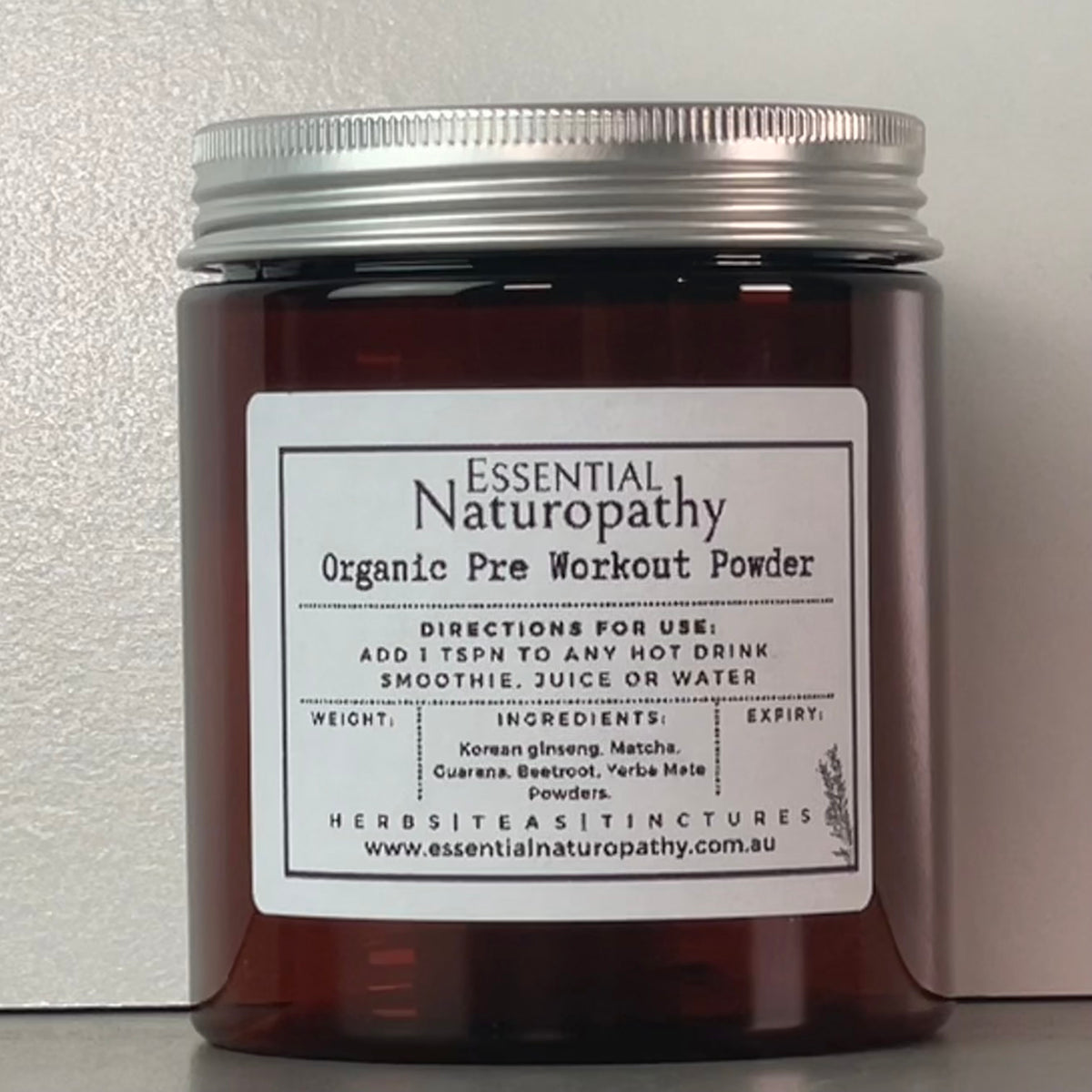 Organic Pre Workout Powder - Herbal & Natural – Essential Naturopathy