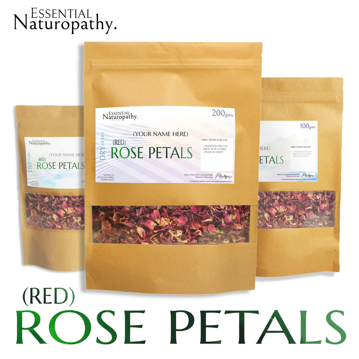 Red Rose Petal Tea - Certified Organic – Essential Naturopathy