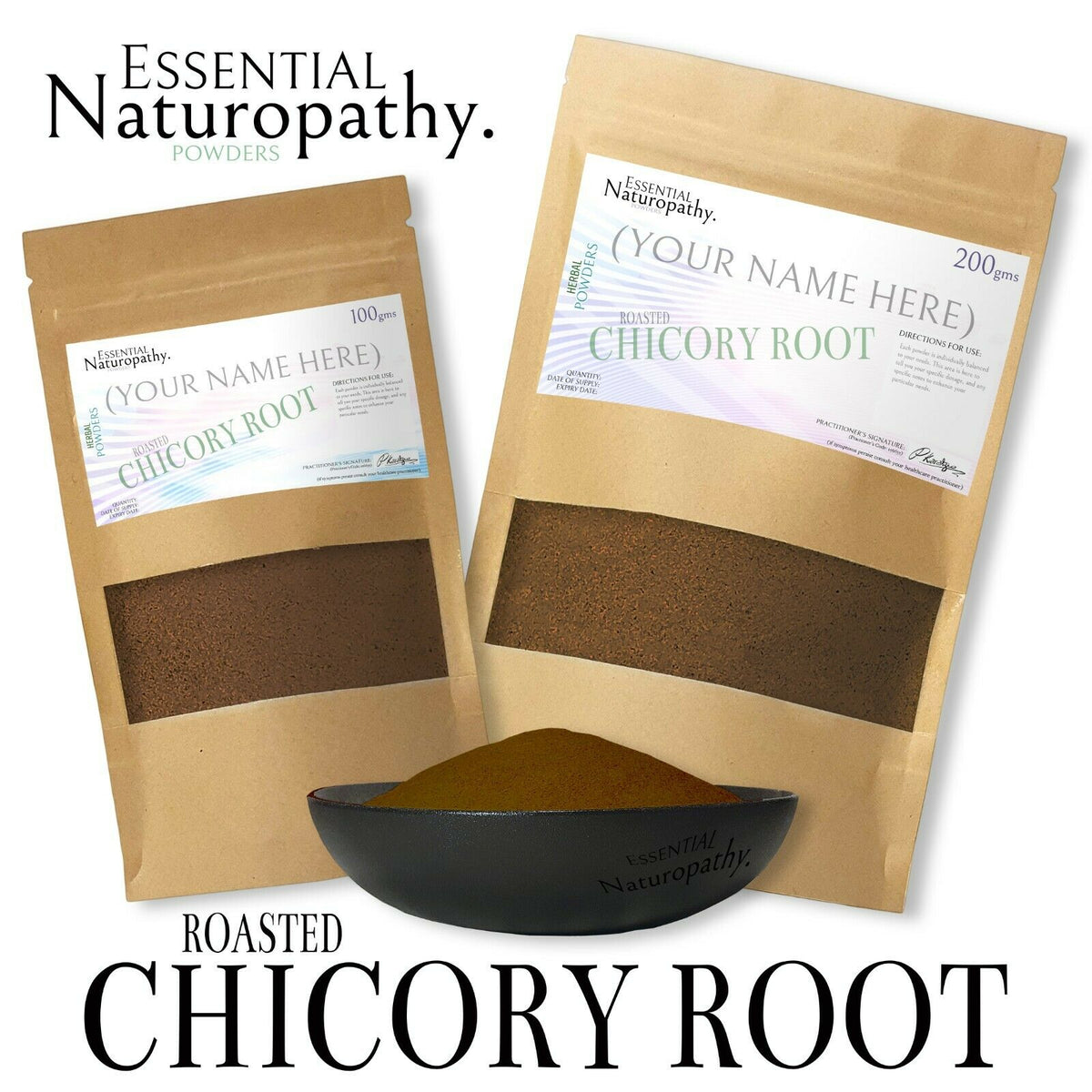 CHICORY ROOT ROASTED POWDER 100% Certified Organic (Cichorium intybus ...