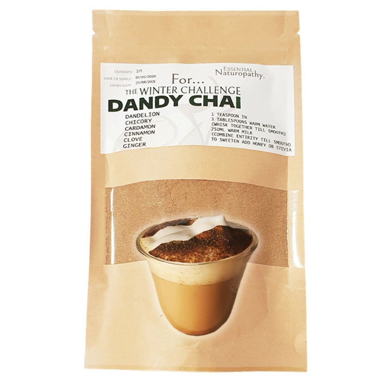 ROASTED DANDELION CHICORY POWDER BLEND - DANDY CHAI - Organic Coffee a ...