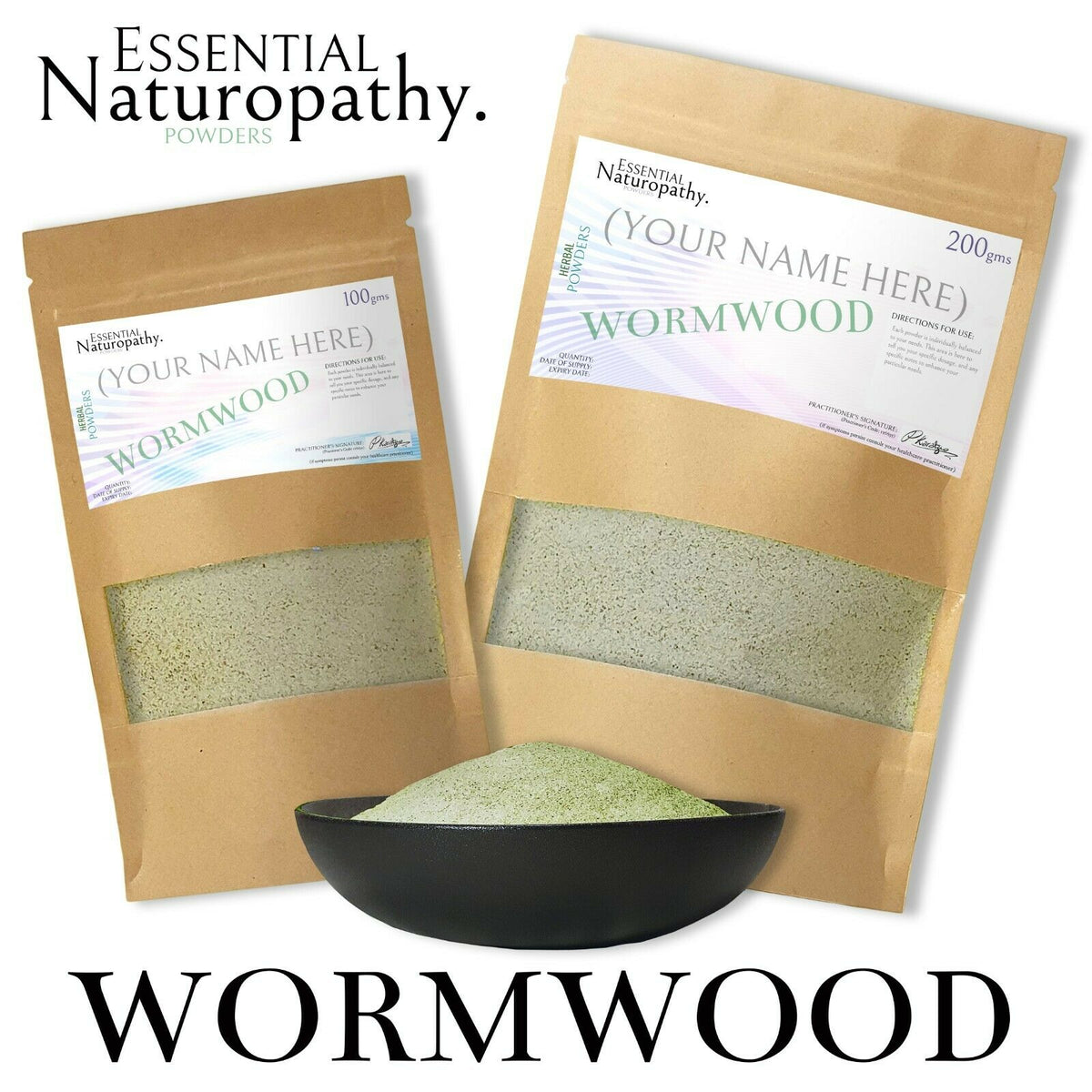 WORMWOOD POWDER 100% Certified Organic (Artemisia absinthium) AUSTRALI ...